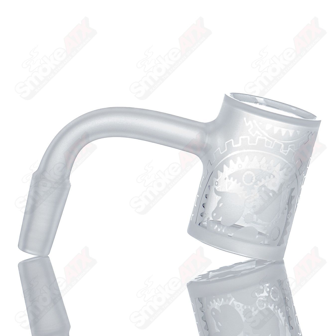 25mm Fully Blasted 10/90 Quartz Grail by Toro Glass | Smoke ATX