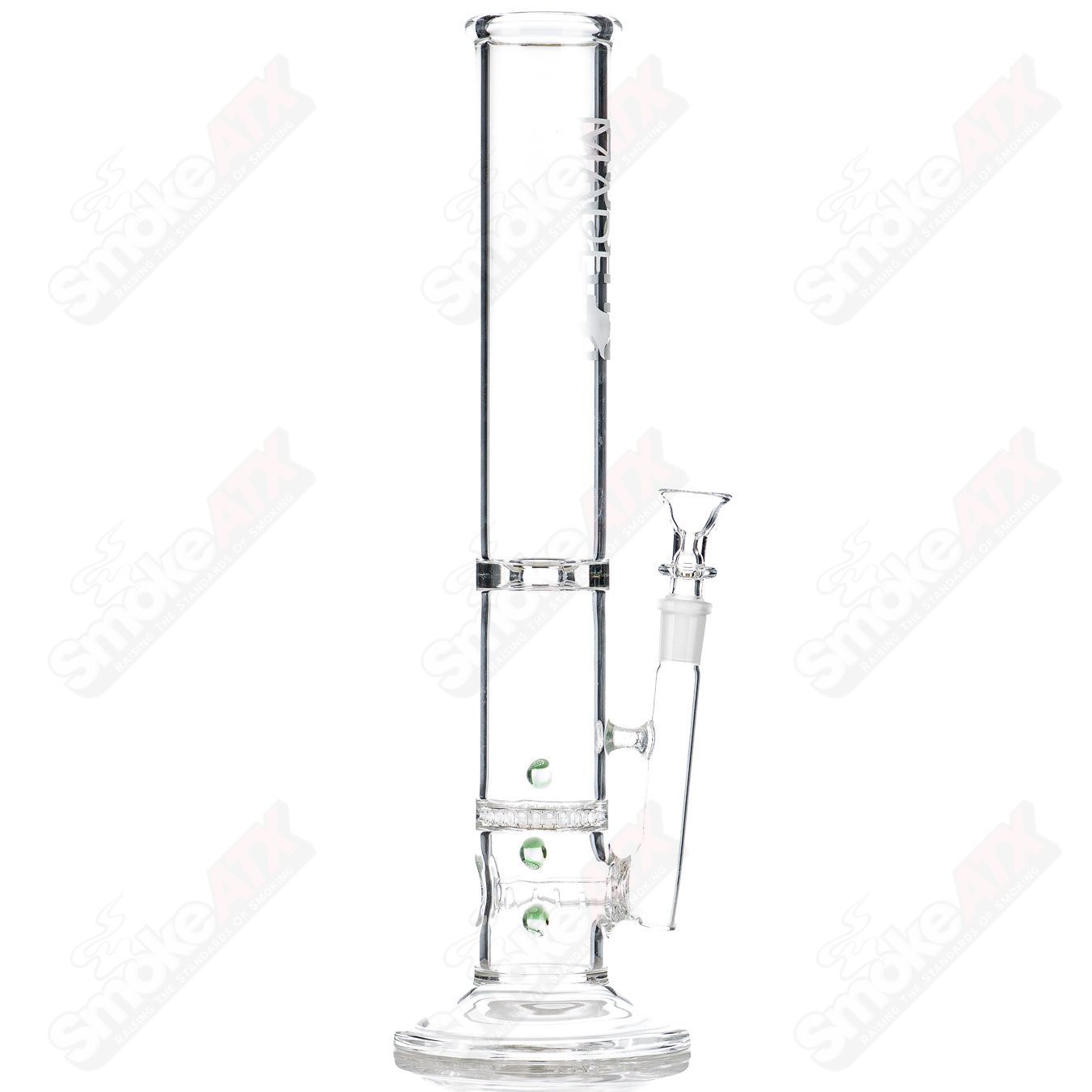 14" 50mm Green Color Dot Stem/Honeycomb Perc Tube AMGC