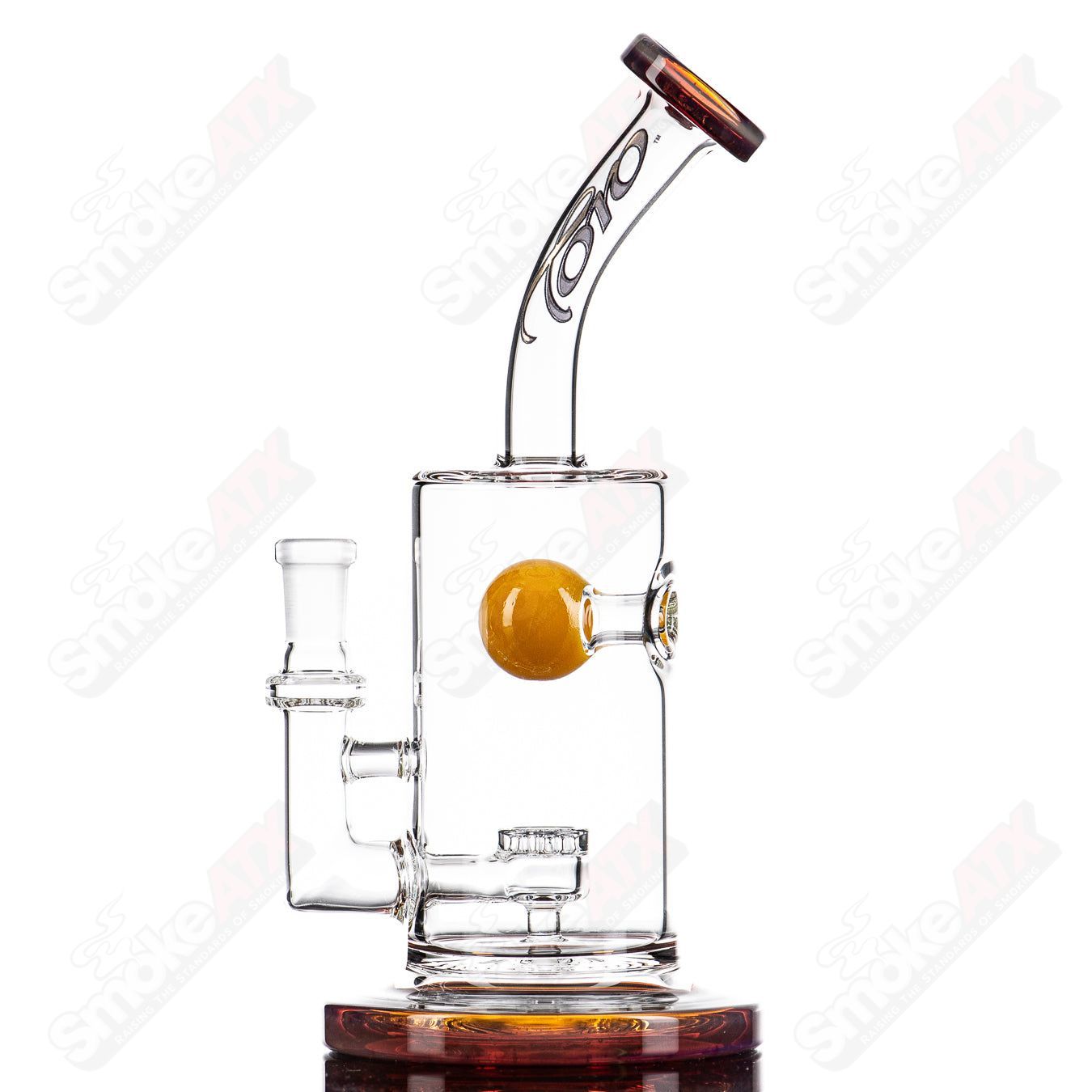 #2 10mm Jet Perc w/ Color Accents by Toro Glass