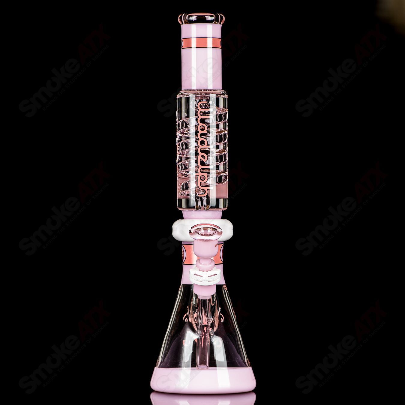 2pc Set 15" Milky Pink Full Color Signature Coil Condenser + Base Illa