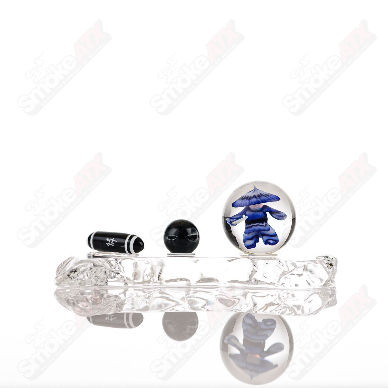 Kobuki Glass Samurai Slurper Set Blue