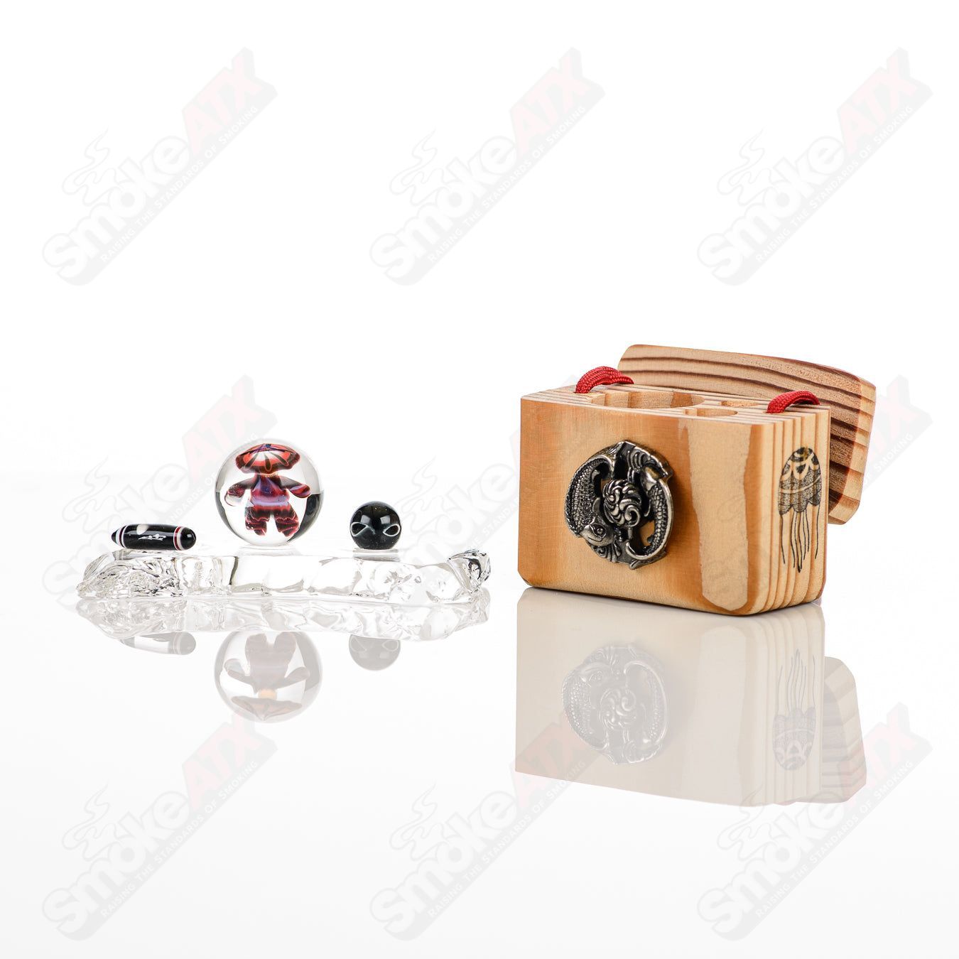 Kobuki Glass Samurai Slurper Set Red